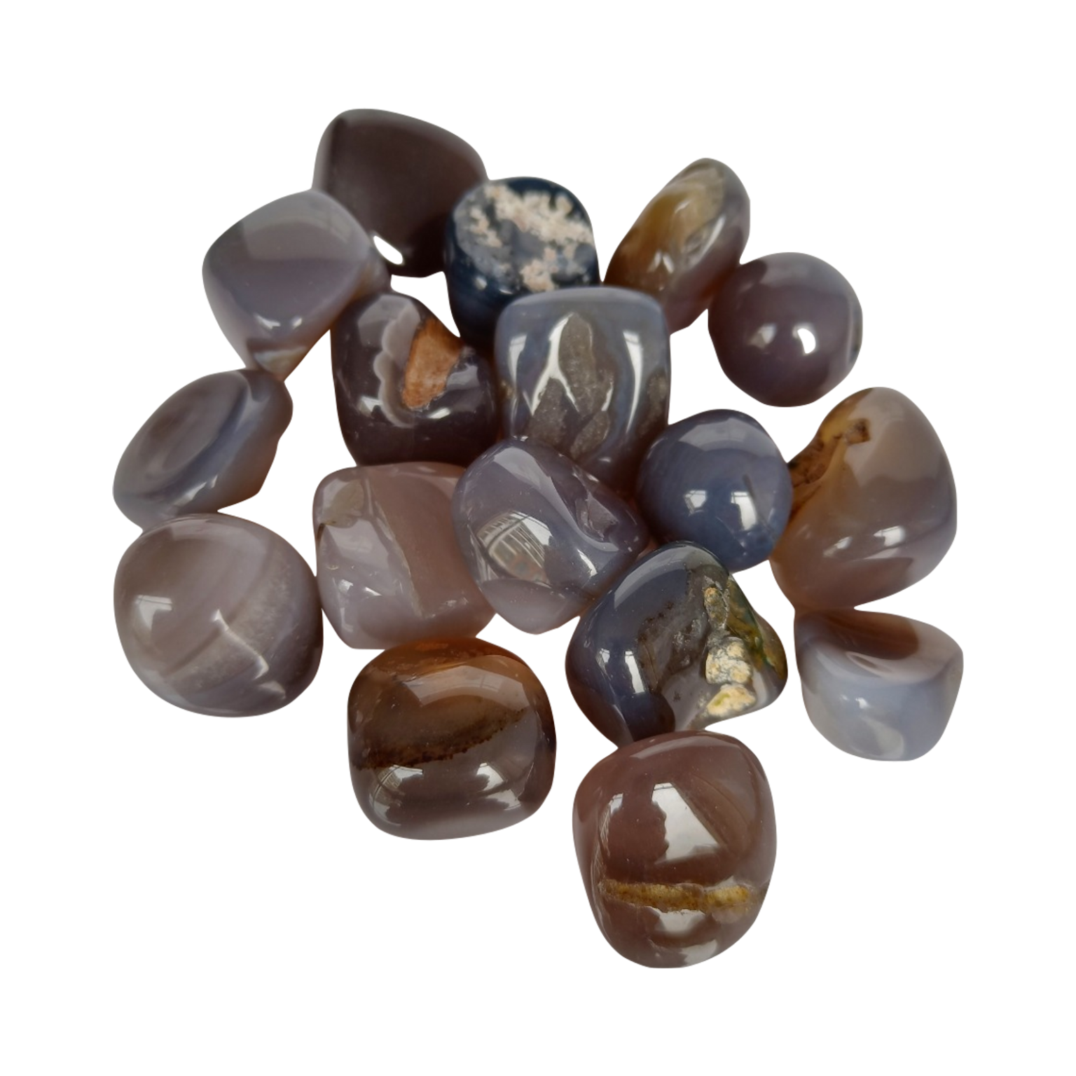 Unidad Piedra Tamboreada Ágata Gris - Okoloko ️ - Piedras, Cristales ...